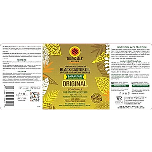 Tropical Isle Living Jamaican Black Castor Oil 8oz PET Bottle | Promotes Hair Growth, Conditions Skin, Eyebrows & Eyelashes, Beard, Scalp and Nail Care. Strengthen, Moisture & Repair