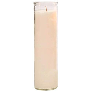 Jar Candles - Wax Candles (2 Pc) Purple and White Great for Sanctuary Vigils VooDoo and Prayers - Unscented Glass Candle Set - Indoor Outdoor - Spiritual Religious Church - Prayer Candles