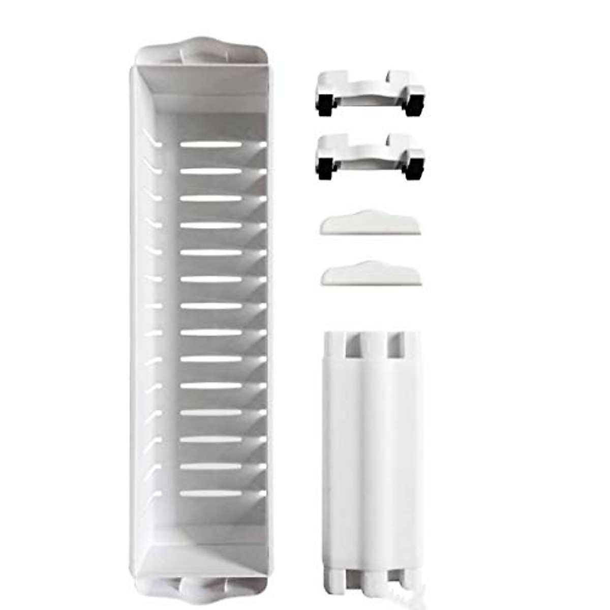 HomeRoots 3 Tier Slim Storage Cart with Wheels Mobile Shelving Unit Organizer Slide Out Storage Rolling Utility Organizer Rack for Kitchen Bathroom Laundry Narrow Places, White