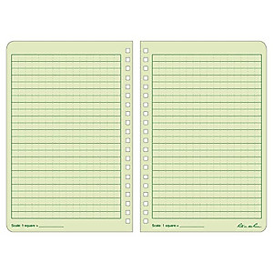 Rite In The Rain Weatherproof Side Spiral Notebook, 4.625" x 7", Green Cover, Universal Pattern (No. 973), 7 x 4.875 x 0.375