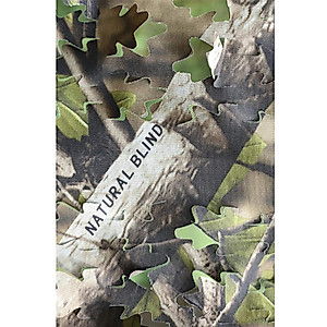 AUSCAMOTEK Ground Blind 5 × 10 Feet for Turkey Hunting Deer Blinds Camouflage Pattern Height Adjustable -Woodland Green Leaf