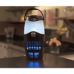 PIC Out- LAN 4-in-1 Portable Insect Trap Lantern & Bluetooth Speaker, Black