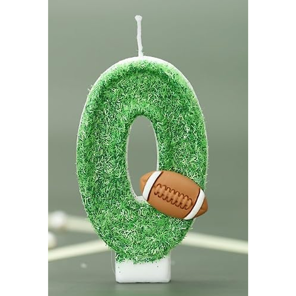 1Pc Green Football Birthday Number Candles for Cake Green Number 1 Candle 1st Football Cake Topper for Party Anniversary Decorations Use Safety and Easy,Specialty Candles