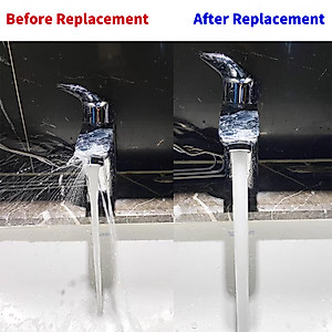 TSBSHum Bathroom Sink Aerator,2.2 GPM Faucet Aerator, Made of Solid Brass and Stainless Steel,15/16 Inch Male Thread Faucet Replacement with Gasket,For Kitchen and Bathroom,6PCS(Silvery)