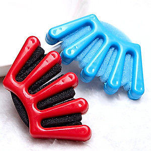 Hisight 2 PCS Sponge Hair Braiding Machine Women Lady Girls DIY French Twist Plait Hair Braiding Tool Sponge Hair Styling Clip Stick Braider Braid Tool (Red、 Blue)