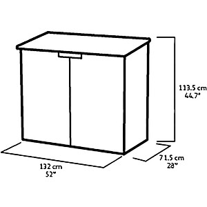 Keter 249319 Store it Out Nova Outdoor Garden Storage Shed, 32 x 71.5 x 113.5 cm, Dark Grey with Light Grey Lid