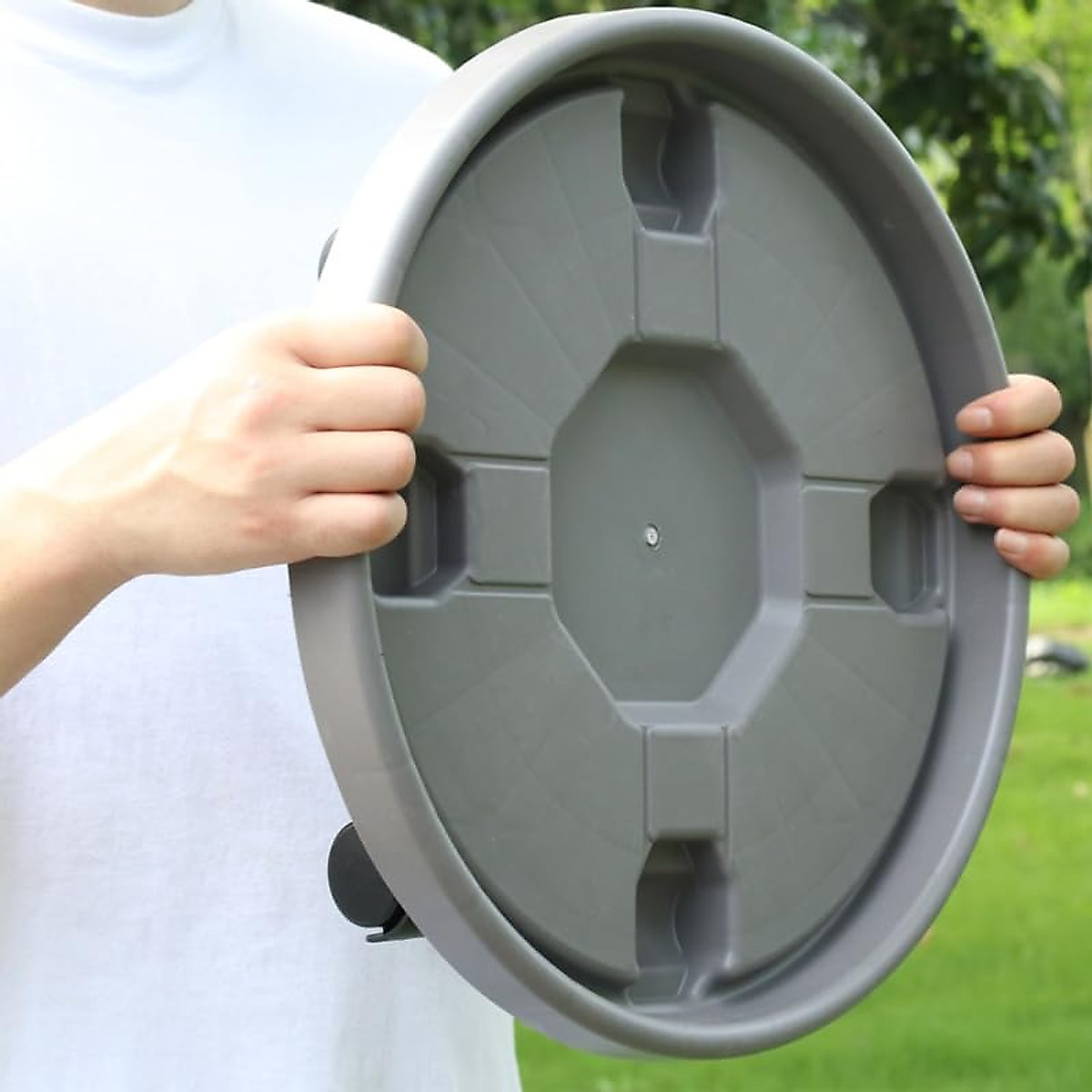 Bafnsiji Plant Caddy with Wheels, Heavy Duty Plant Caddy, Flower Pot Mover for Garden, Plant Pallet with Brake Castor Wheels, 45 KG Load-Bearing Capacity,A