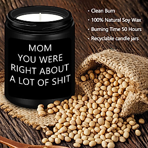 Homsolver Birthday Gifts for Mom, Mom Gifts from Daughter and Son, Mothers Day, Birthday, Thanksgiving Day, Christmas Gifts for Mom, Best Mom Ever Gifts, Funny Romance Candles Gifts for Mom