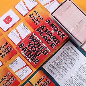 A Rock & A Hard Place Would You Rather - Card Game for Adults Party Card Games for Adults and Family, Party Games for Game Night