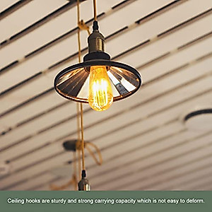 YOKIVE Ceiling Hanging Hook, Heavy Swag Hook Hanging Planter, Great for Office, Home, Daily Use (White, 1.9x2.6-Inch)