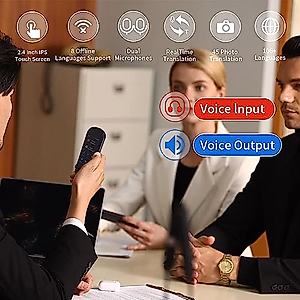 Dododuck 4 Translator Device: Real-Time & Offline Voice and Image Translations - 138 Languages, EU Optimized, 3-inch Touchscreen, 180hr Battery - Essential for Travel & Business