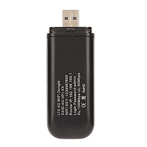4G USB WiFi Adapter, 4G Mobile WiFi Router Portable Wireless Network Adapter, USB Powered Travel WiFi Hotspot 4G LTE Router, Supports 10 Device Connections
