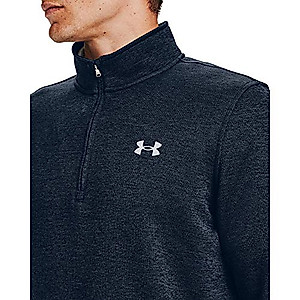 Under Armour Men's Storm Fleece 1/4 Zip Layer, Academy Blue Light Heather (408)/Halo Gray, Medium