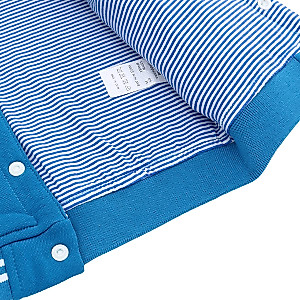 famuka Baby Boy Girl Baseball Coat Toddler Casual Varsity Jackets (Blue, 12-18 Months)