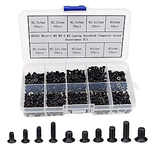 500Pcs/set M2 M2.5 M3 KM Screw Flat Head Screws for Laptop Notebook Screws Set Kit for Computer Small Screw SCRW-128460