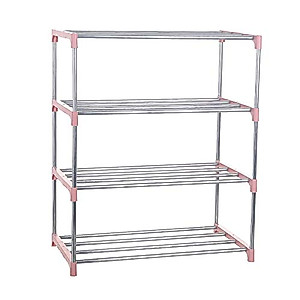 N/A Simple Multi Layer Shoe Rack Stainless Steel Easy Assemble Storage Shoe Cabinet Shoe Rack Hanger Home Organizer Accessories