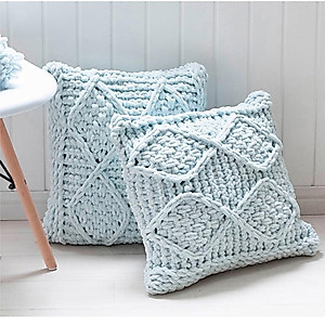 Asmoothread 10mm 7 Meters 100g/ball Thick Super Bulky Chunky Yarn for Hand Knitting Soft Big Cotton DIY Arm Knitting Roving Spinning Yarn for Blanket