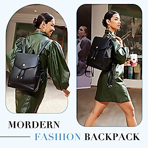 Missnine Small Backpack Purse for Women Fashion PU Leather Mini Backpack Girls Ladies Travel Bag Casual Daypack Black