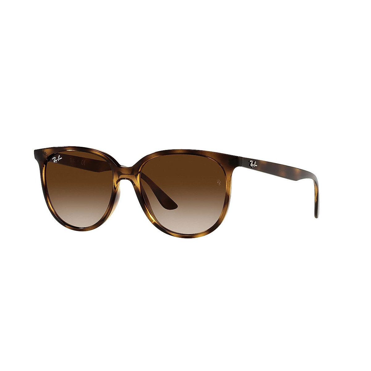 Ray-Ban Women's RB4378F Low Bridge Fit Square Sunglasses, Havana/Gradient Brown, 54 mm