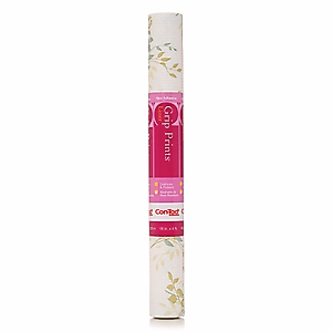 Con-Tact Brand Grip Prints Durable Adhesive Non-Slip Shelf and Drawer Liner, 18" x 4', Aspen Aloe