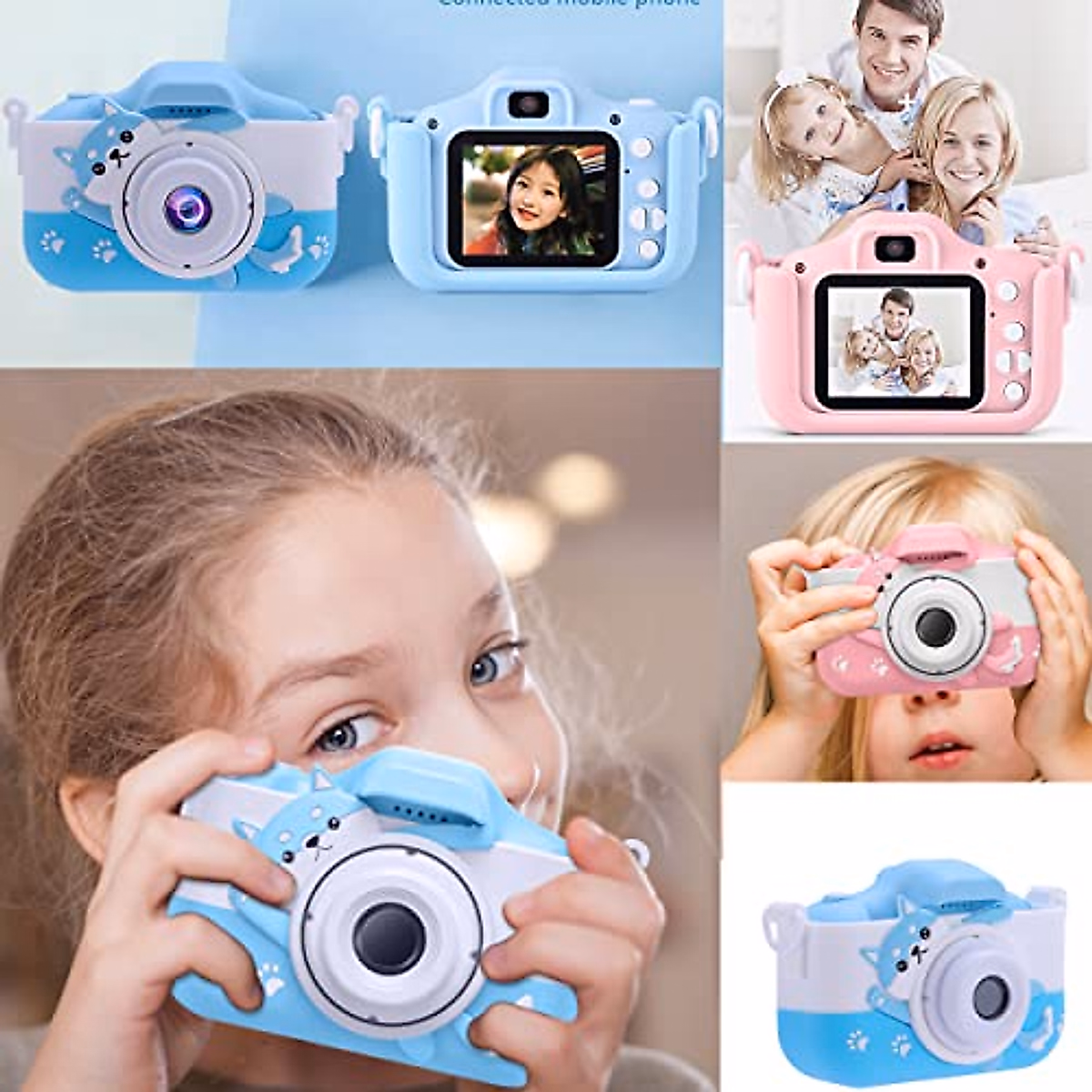 HD Camera for Children's Photography and Video Recording, Front and Rear Dual 4000W Pixe-l HD Camera, Children's Camera Mini Children's Gift Camera