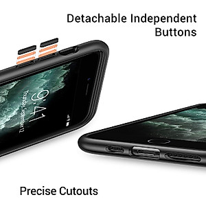 TORRAS Shockproof iPhone 8 Plus Case/iPhone 7 Plus Case, [Military Grade Drop Protection] [Upgraded Materials] Ultimate Delicate Touch and Translucent Matte Protective Case, Black