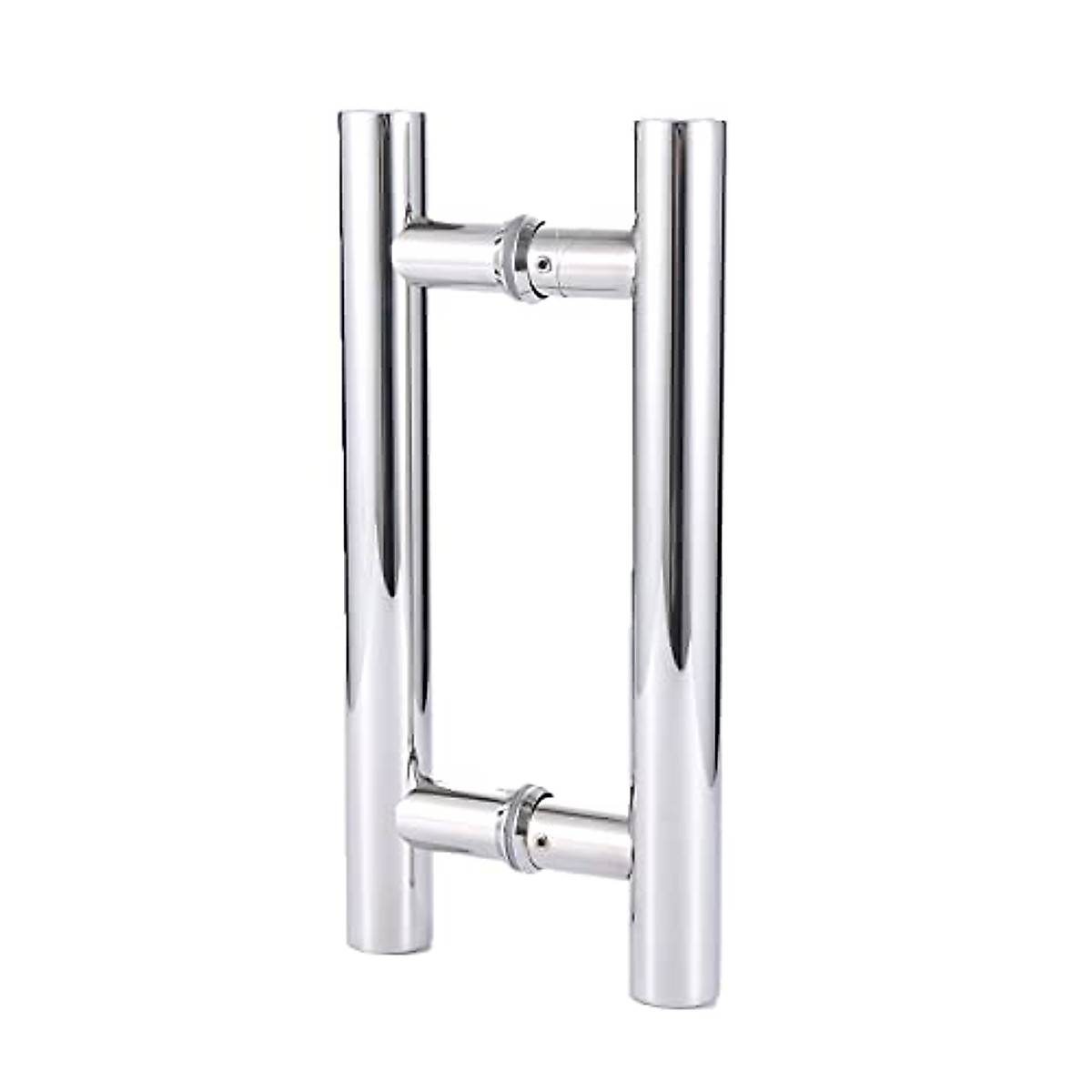 SIMPHONY 12 inches Heavy-Duty Commercial Grade-304 Stainless Steel Push Pull Door Handle/Sliding Barn Door Handle Set/Glass Door Pulls,Hardware - Fit Doors 1/2 to 2 ''