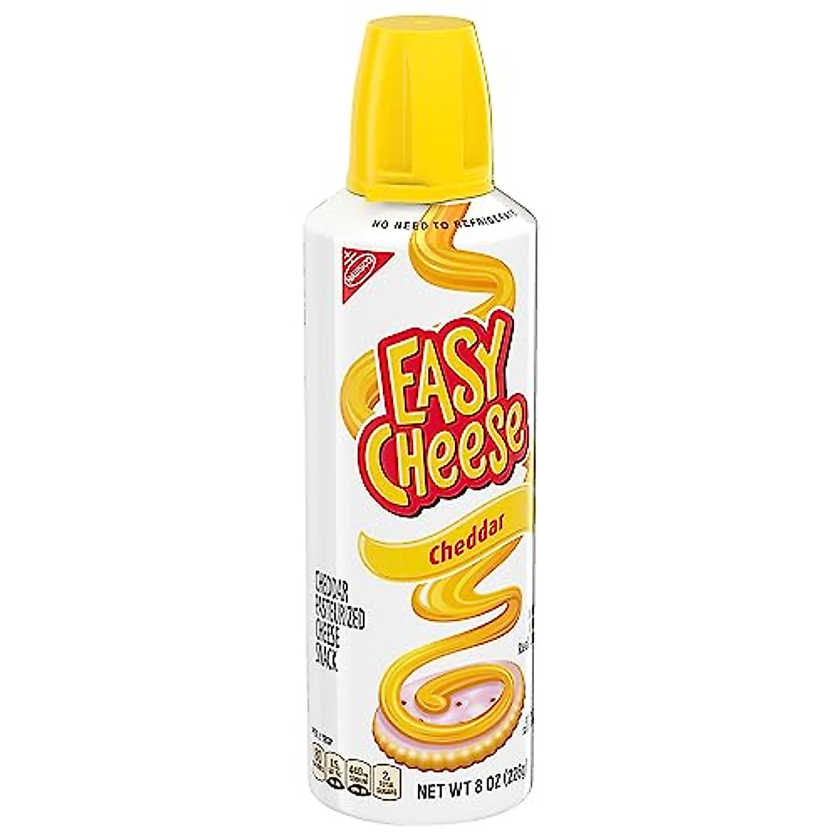 Easy Cheese Cheddar Cheese Snack, 12 - 8 oz Cans