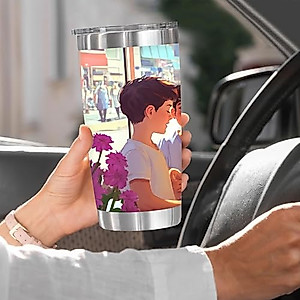 FOCIUZTA 20oz Illustrated Mother and Children Tumbler with lid, Travel Coffee Cup, Ideal for Easter, Mother Day, and birthday gifts
