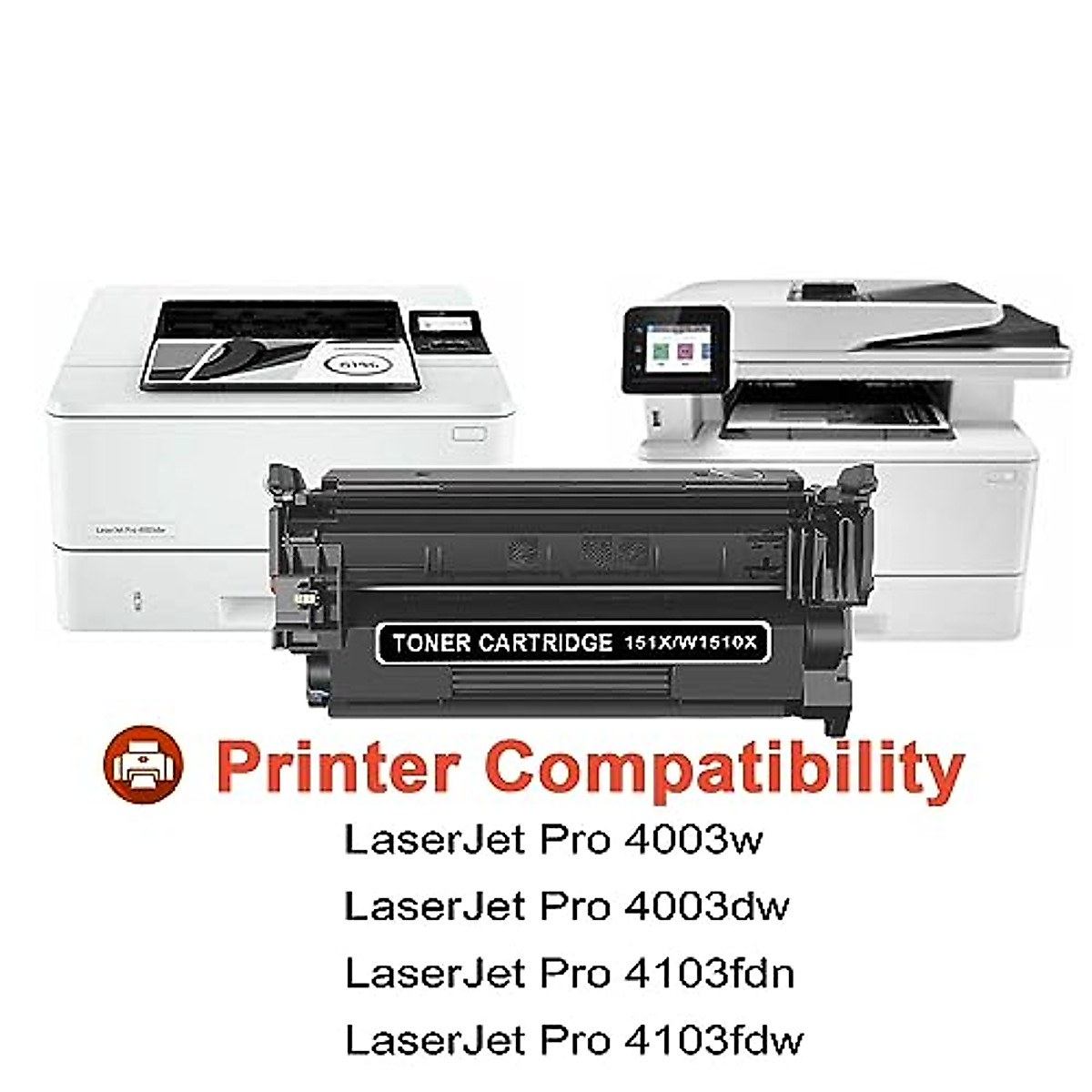 Shribbery 151X Black Toner Cartridge (with Chip), W1510X High Capacity Toner Cartridge, Compatible Replacement for Pro 4003dw 4003w 4103fdn 4103fdw Printer.(1Pack/Black )