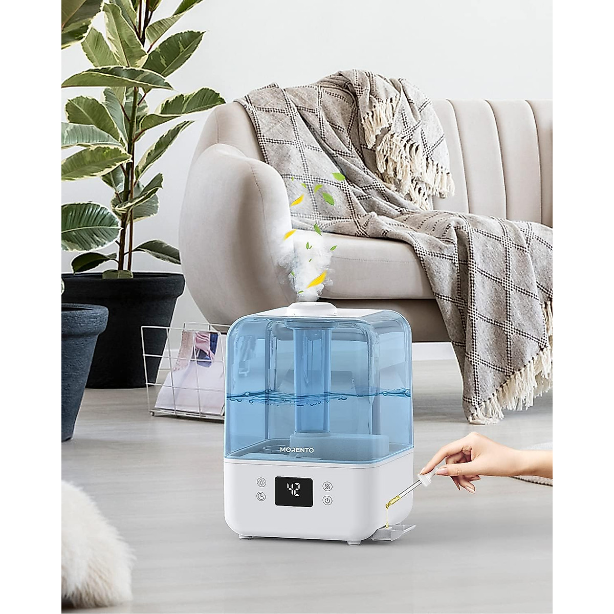 MORENTO Ultrasonic Cool Mist Humidifier Replacement Filters 10 Pack and Aroma Pads 10 Pack, Compatible with MR4102 and OYRGCIK Humidifiers