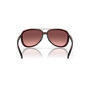 Oakley Women's OO4129 Split Time Aviator Sunglasses, Crystal Raspberry/G40 Black Gradient, 58 mm