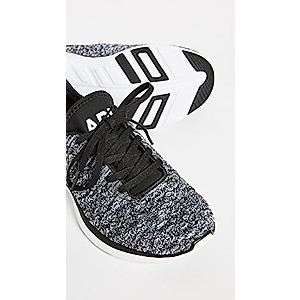 APL: Athletic Propulsion Labs Women's Techloom Phantom Sneakers, Black/White/Melange, 8 B(M) US