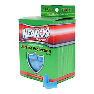 HEAROS Xtreme Protection Series Ear Plugs, Blue, 56 Pair