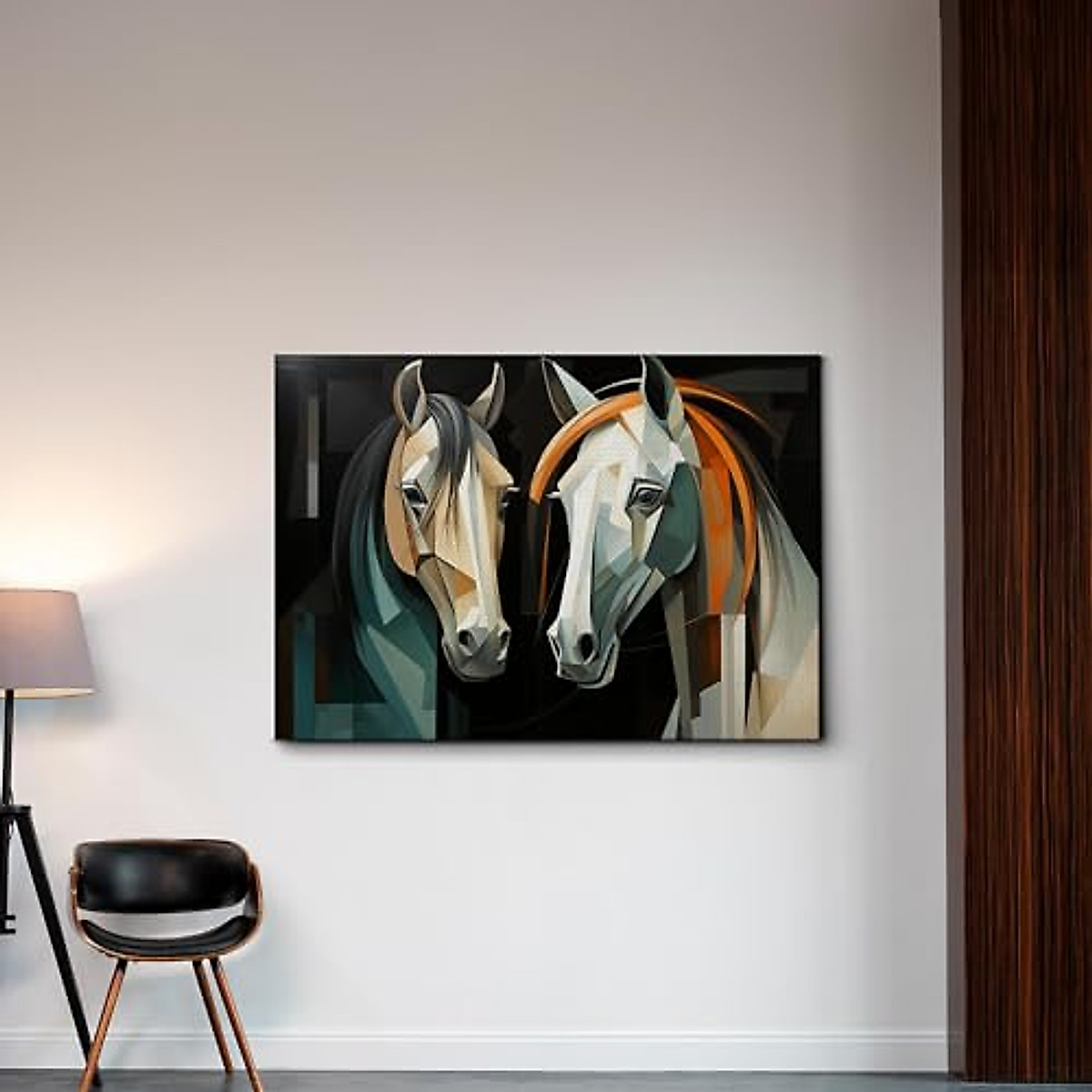 Majestic Black Stallion Galloping In The Clouds, Black Horse On Salt Flats, Canvas Print, Black Horse Print, Black Horse Wall Art