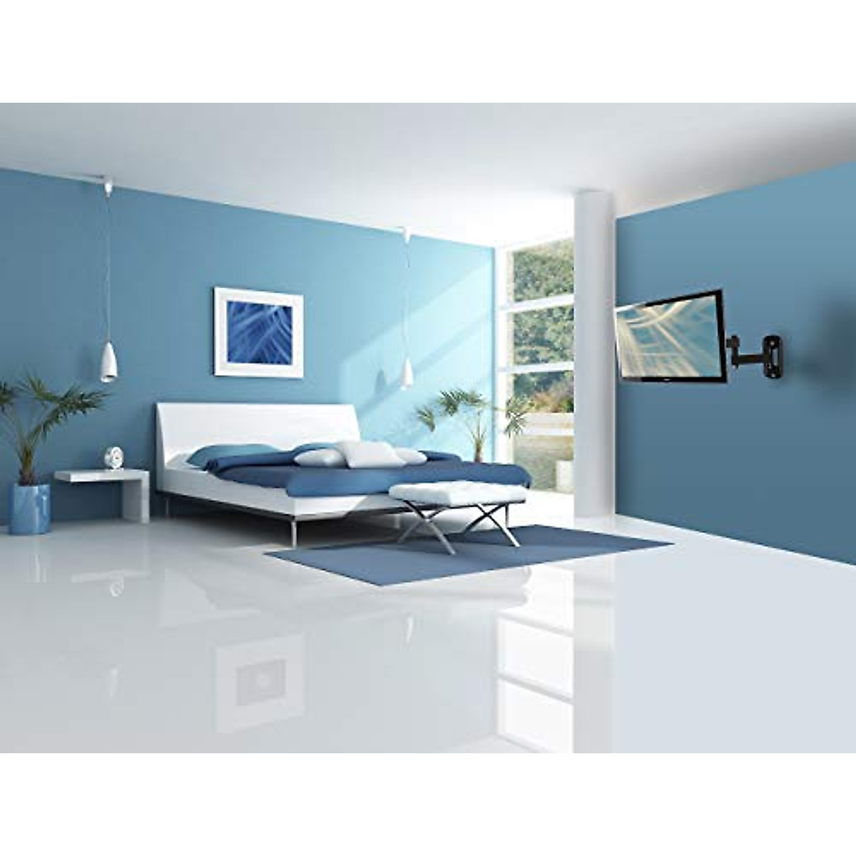 AVF Swift Mount Steel Multi-Position TV Wall Mount for TVs up to 25" in Black