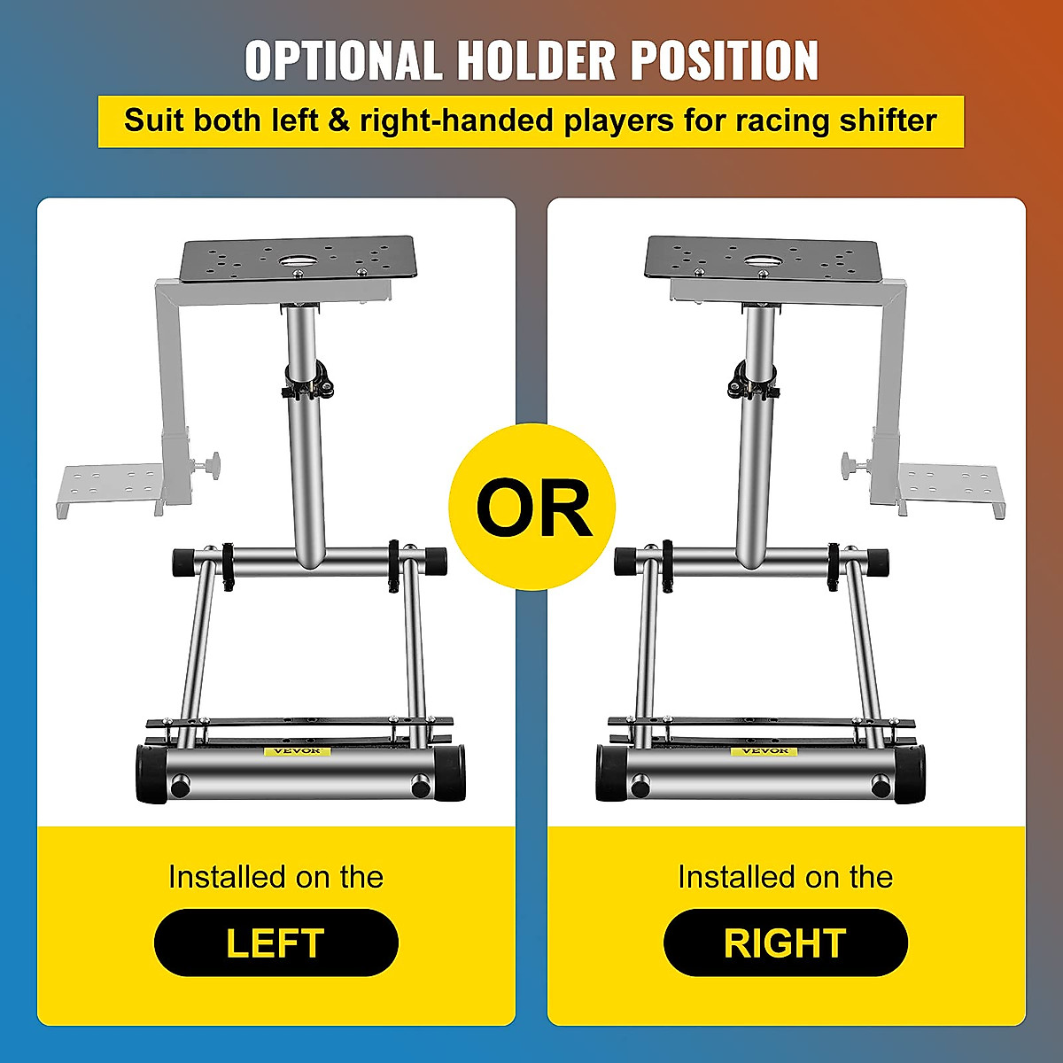 Happybuy G29 G920 Racing Steering Wheel Stand,fit for Logitech G27/G25/G29, Thrustmaster T80 T150 TX F430 Gaming Wheel Stand, Wheel Pedals NOT Included