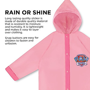 Nickelodeon Little Umbrella and Poncho Raincoat Set, Paw Patrol Girls Rain Wear for Toddler 2-3 Or Kids 4-7, Light Pink, Large, Age 6-7