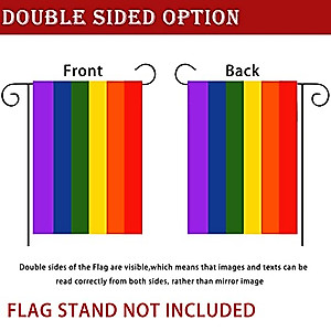 Rainbow Pride Garden Flag 12x18 Double Sided,Gay Pride Flag for Wall Yard Lawn Flags Decoration Pride Banner Gifts Outdoor House Decor