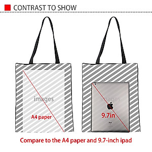 Coloranimal Blue Dentist Pattern Linen Tote Bag for Teenager Girls Handbag