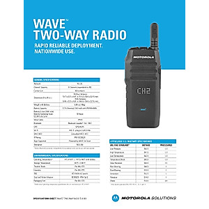 2 TLK100 Wave Using 4G LTE/WiFi Two Way Radio with Nationwide Coverage - Monthly Service Fee Required by Motorola Solutions