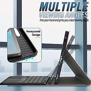 Wineecy Touchpad Keyboard Case for Samsung Galaxy Tab S8 Plus/ S7 FE/ S7 Plus 12.4 Inch Backlit, 7 Colors Light Detachable Wireless Keyboard for Samsung Tab S8+ 2022/ S7 FE 2021/ S7+ 2020 12.4"