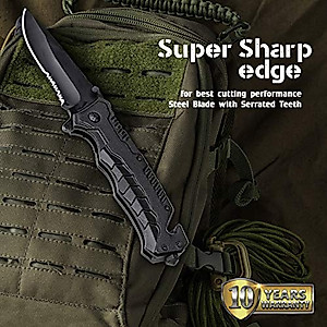 DAPR EPICFORGED Folding Pocket Knife for Hunting, Survival, Self-Defense, Camping, Tactical and Every Day Carry