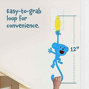 IMPRESA [3 Pack] Monkey Light Switch Extender for Kids with Easy Grab Tail - Toddler Light Switch Extender for Potty Training - Safe & Durable Light Switch for Toddlers - Easy to Install Cover