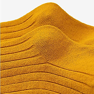 Exegawe Baby Girls Socks Cotton Toddler Knee-High Stockings Kids Cozy Warm Solid Color Long Socks for 0-5T(C-Solid 6 Pairs,L/3-5y)