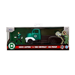 DC Comics 1:32 1952 Chevrolet COE Pickup Die-Cast Car & 1.65" Green Lantern Figure, Toys for Kids and Adults