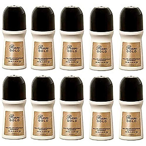 Avon Rare Gold Roll-On Antoperspirant Deodorant 2.6 fl. oz. Set of 10