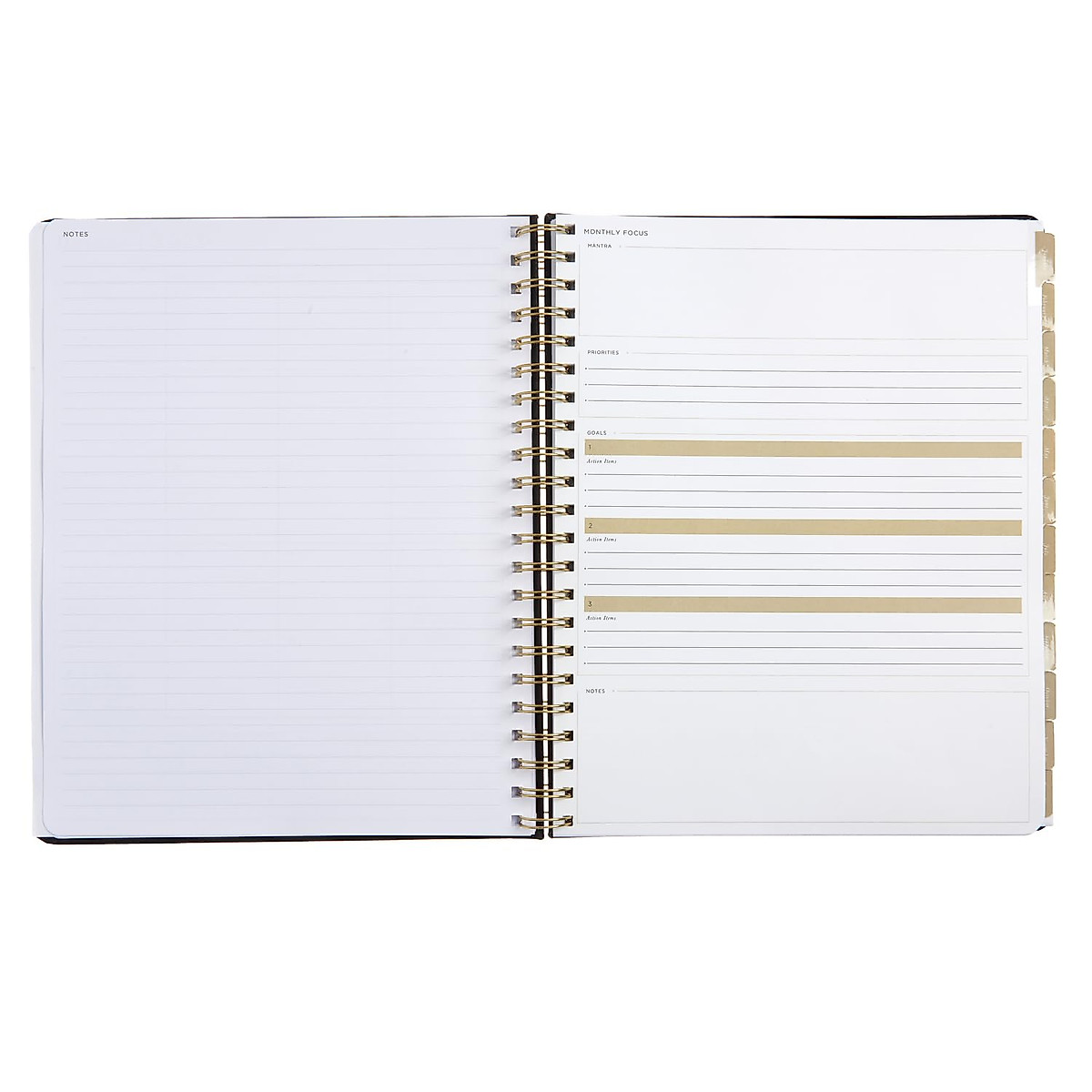 russell+hazel 2024 Weekly Planner, October 2023 - December 2024, Office Supplies, Black Vegan Leather, Includes 190 Stickers, 9.125” x 11.25”