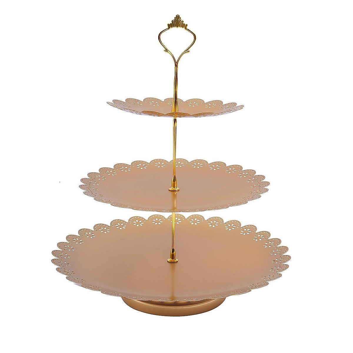 Gold Cake Stands Set Cake Pedestal Display Table Tiered Cupcake Holder Metal Round&Geometric Dessert Holder Set Candy Pastry Plate Decorating for Anniversary Wedding Birthday Party