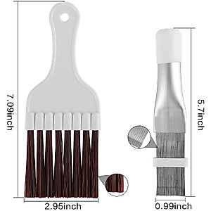 KINMAD 4 Pieces Air Conditioner Condenser Fin Cleaning Brush Coil Condenser Fin Straightener Comb Stainless Steel Air Refrigerator Fin Cleaner Whisk Brush